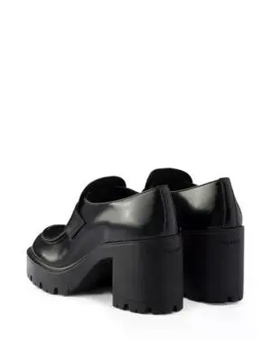 Prada Brushed-leather Loafers