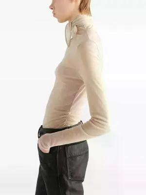 LEMAIRE Ballerina Scarf Top In Mesh Jersey - Neutrals