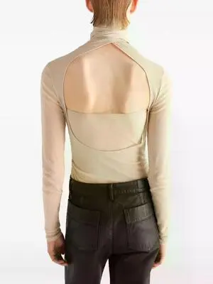 LEMAIRE Ballerina Scarf Top In Mesh Jersey - Neutrals