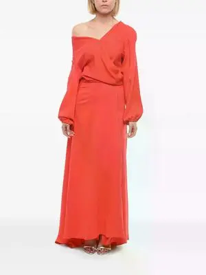 SUPER BLOND Belted Wrap Maxi Dress