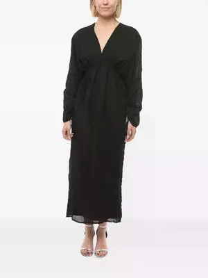 HERSKIND Ryan V-neck Midi Dress - Black