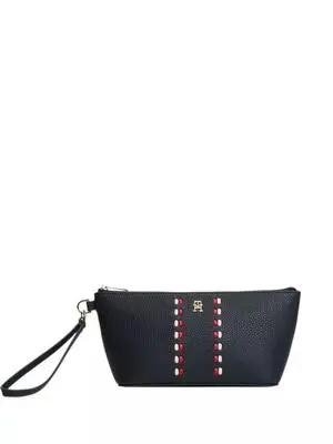 Tommy Hilfiger Braided Pebbled-texture Make Up Bag - Blue