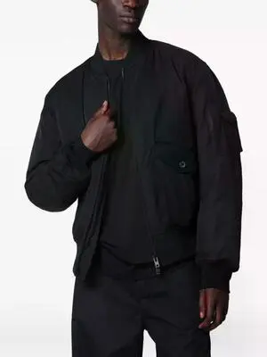 Y3 Logo-print Bomber Jacket - Black