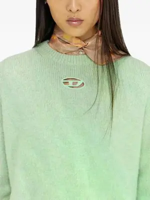DIESEL® Wool And Alpaca Blend Jumper With Cut-out Oval D Logo