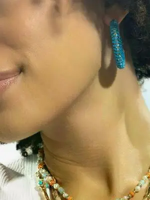 Gas Bijoux Izzia Beaded Earrings - Blue