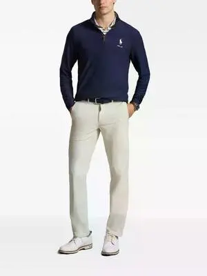 Rlx Ralph Lauren Half-zip Embroidered Pony Sweater