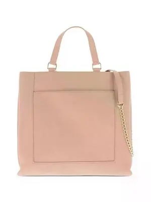 Moschino Logo-plaque Tote Bag - Neutrals