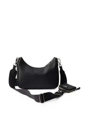 Prada Re-edition 2005 Saffiano Leather Shoulder Bag - Black