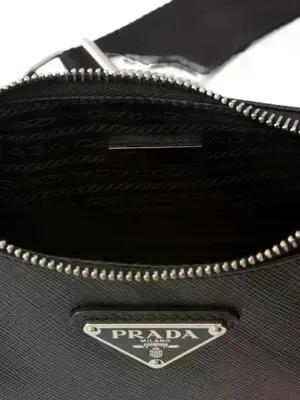 Prada Re-edition 2005 Saffiano Leather Shoulder Bag - Black