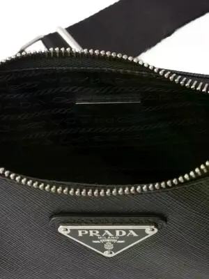 Prada Re-edition 2005 Saffiano Leather Shoulder Bag - Black