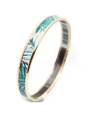 Hermès Tone Leaf-print Bangle - Gold