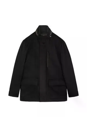Paul & Shark Wool High-neck Single-breasted Coat