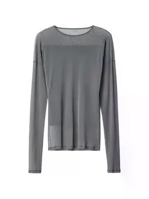 LEMAIRE Long-sleeve Ballerina-style Top In Mesh Jersey - Grey