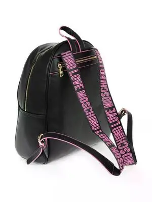 Moschino Faux Leather Backpack With Buckle Detail