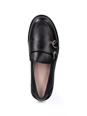 COCCINELLE Double-buckle Leather Loafers