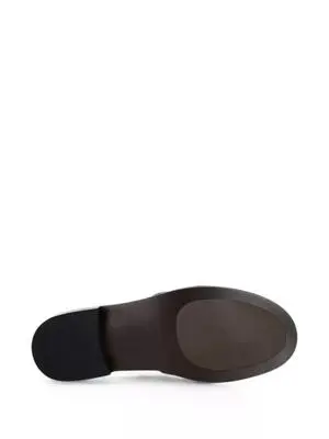 COCCINELLE Double-buckle Leather Loafers