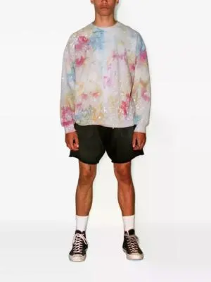 MOOJI MOOJI Raw-edge Drawstring Shorts - Black