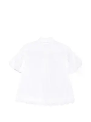 Simone Rocha Scalloped Hem Puff-sleeve Shirt