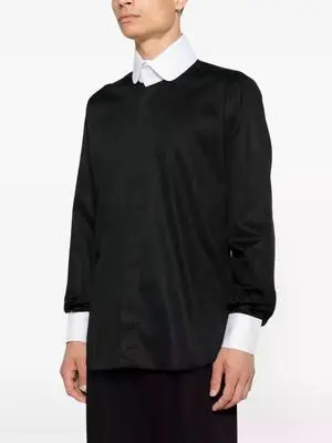 Karl Lagerfeld Contrast-collar Concealed-fastening Shirt