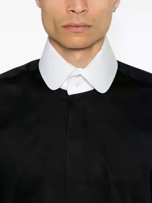Karl Lagerfeld Contrast-collar Concealed-fastening Shirt