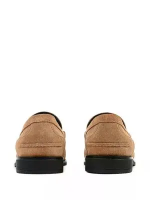 Karl Lagerfeld Logo-plaque Suede Loafers