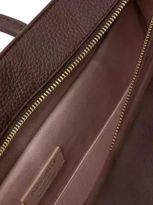 COCCINELLE Myrtha Logo-embossed Leather Tote Bag - Brown