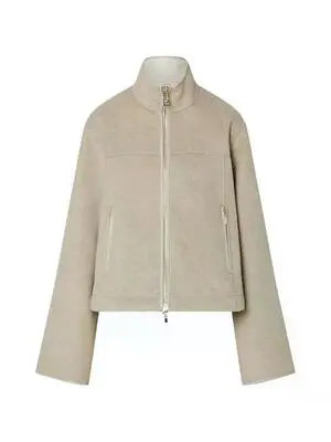 Liu Jo Boxy Synthetic Shearling Coat - Neutrals