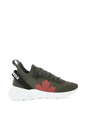Dsquared2 Logo Print Round Toe Sneakers - Green