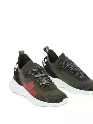 Dsquared2 Logo Print Round Toe Sneakers