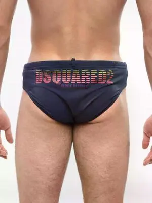 Dsquared2 Logo Print Swim Briefs - Blue