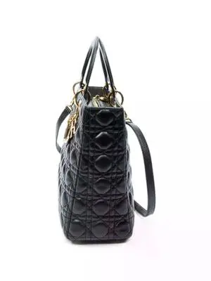 Dior Lady Large Tote Bag - Black