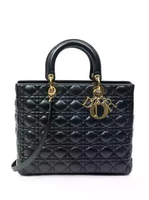 Dior Lady Large Tote Bag - Black