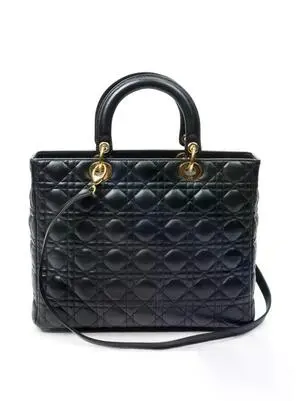 Dior Lady Large Tote Bag - Black