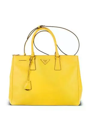 Prada Prada Galleria Double-Zip Tote Bag Yellow