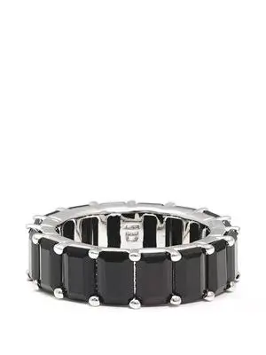 IZABEL DISPLAY Chunky Crystal-embellished Rings - Silver