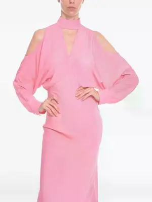 SUPER BLOND Maxi Cut-out Long-sleeve Dress