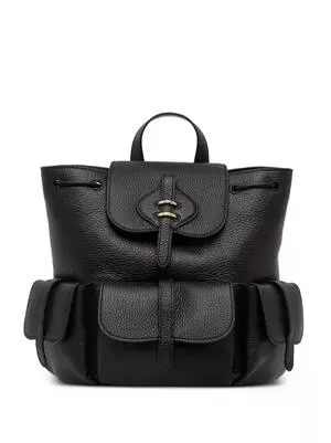 COCCINELLE Mavery Pocket Leather Backpack - Black
