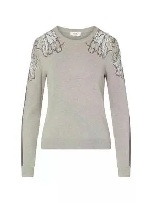 Liu Jo Jacquard Floral Sweater - Neutrals