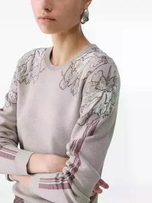 Liu Jo Jacquard Floral Sweater - Neutrals