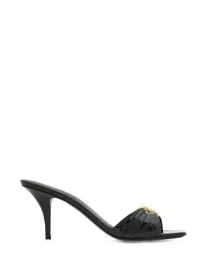 FERRAGAMO Gancini Embellished Kitten Heel Slides