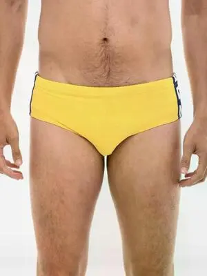 Dsquared2 Logo-print Side-stripe Swim Briefs - Yellow