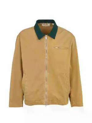 LES DEUX Contrast-collar Zip-up Jacket