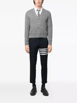 Thom Browne Waffle-knit Cashmere Cardigan - Grey