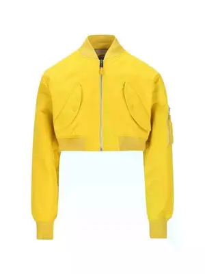 Balenciaga Cropped Oversized Bomber Jacket