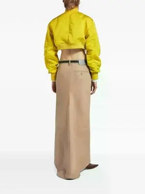 Balenciaga Cropped Oversized Bomber Jacket - Yellow