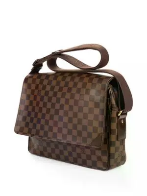 LOUIS VUITTON Damier Ebene Shelton Shoulder Bag - Brown