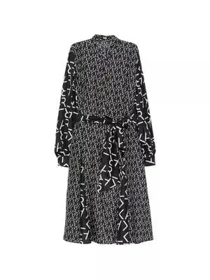 Karl Lagerfeld Logo-print Midi Dress - Black