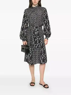 Karl Lagerfeld Logo Print Midi Dress