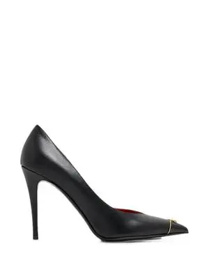 Valentino Garavani Vlogo Signature Leather Pumps - Black