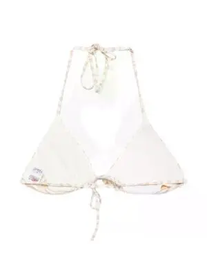 MC2 SAINT BARTH Leah Zebra-print Triangle Bikini Top